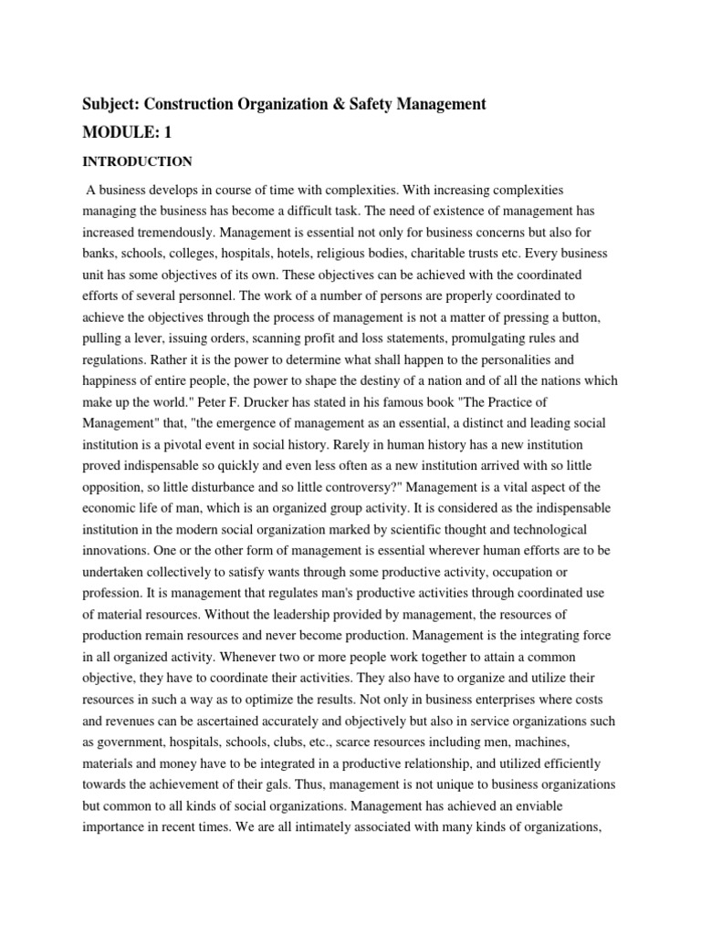 Module 1 - Management Notes | Download Free PDF | System | Sales