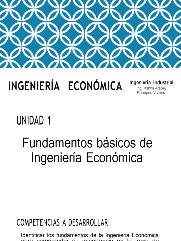 Unidad 1 Fundamentos Basicos de Ingenieria Economica | PDF | Interés | Tasas de interés