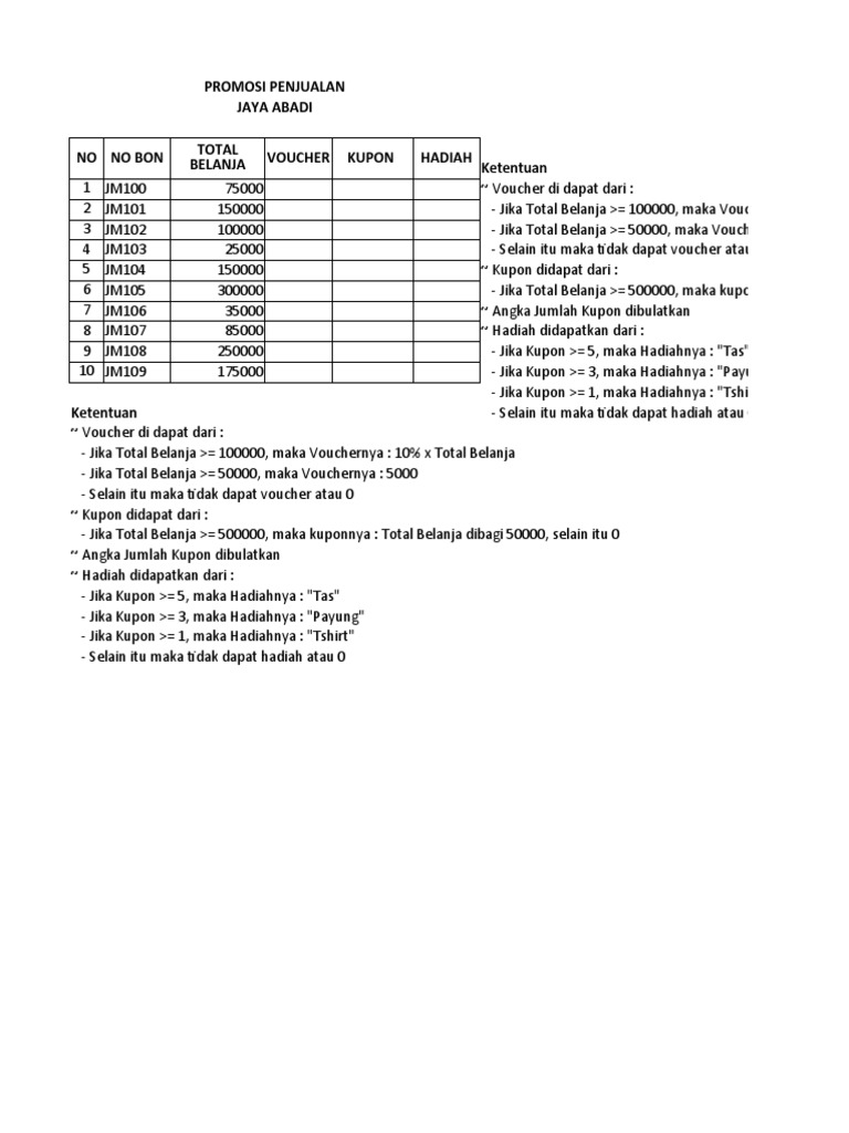 Tugas Excel 7B | PDF