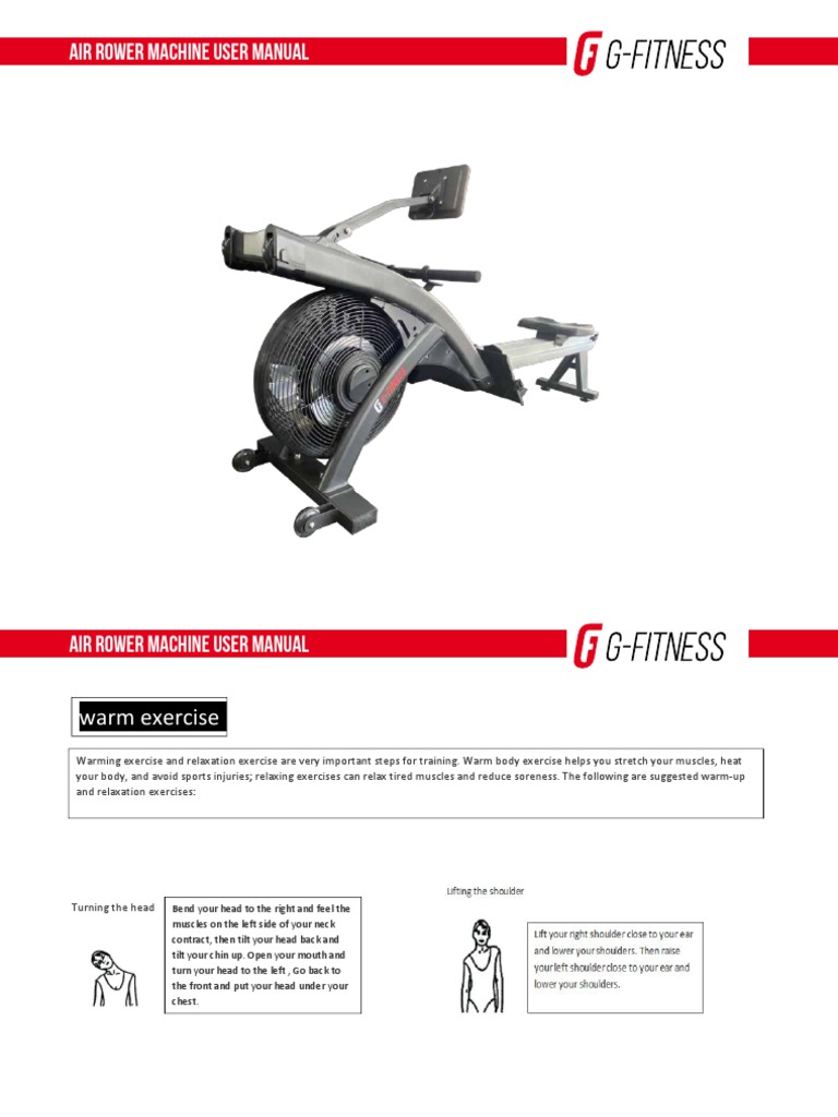 Manual - Usuario - Air Rower Machine User Manual (WJ-8043) | PDF | Foot ...