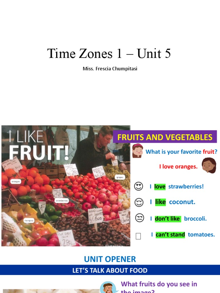 Time Zones 1 Unit 5 | PDF | Pancake | Fruit