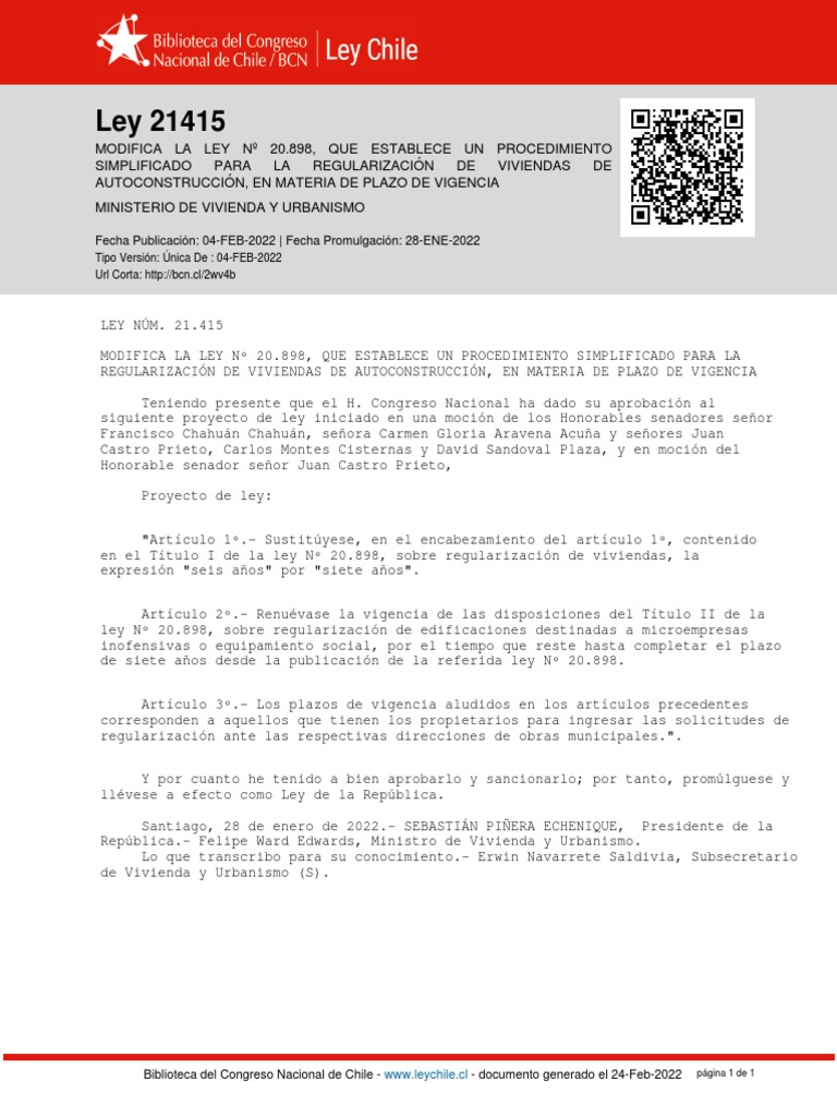 Ley 21415 - 04 FEB 2022 | PDF