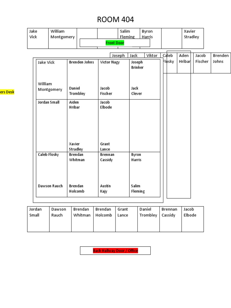 Seating Chart - A Block | PDF