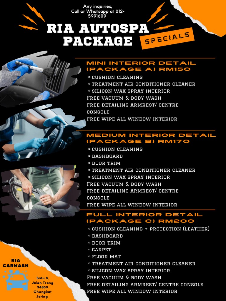 Ria Autospa Package: SPE Cial S | PDF