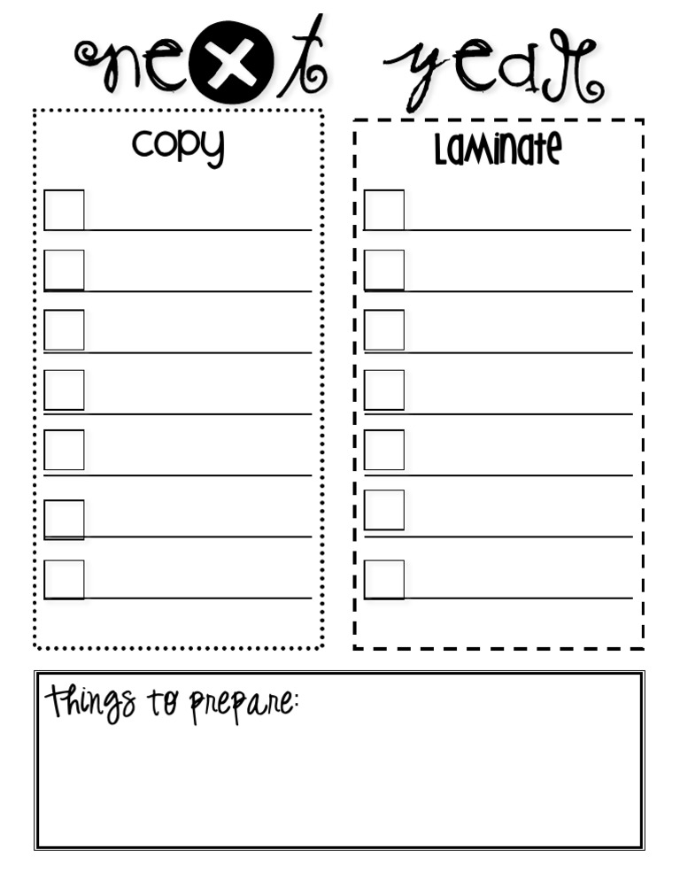Next Year Checklist | PDF | Finance & Money Management