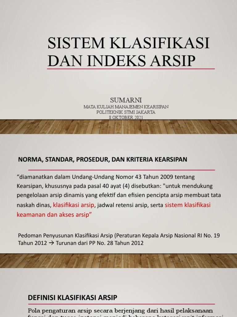 4 Klasifikasi Dan Indeks Arsip 2021 | PDF