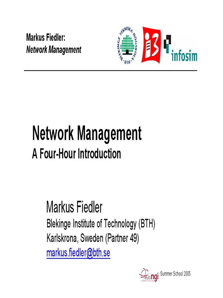 Network Management Introduction | PDF | Computer Network | Internet ...