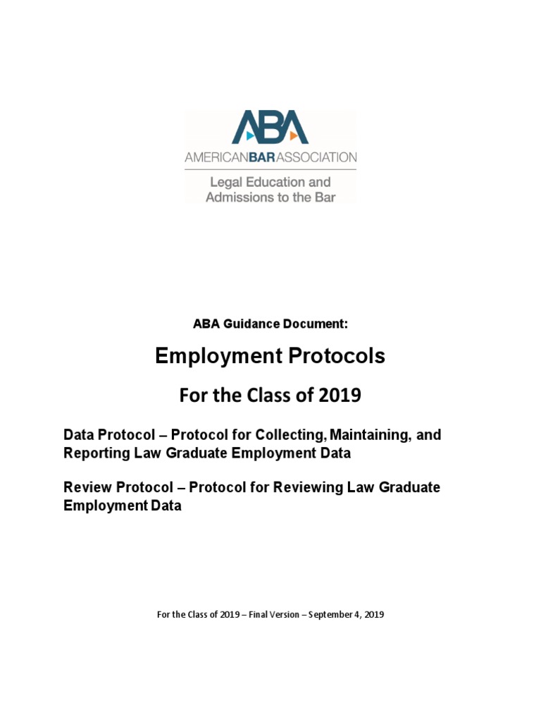 2020 Aba Employment Protocols Class of 2019 | Descargar gratis PDF ...