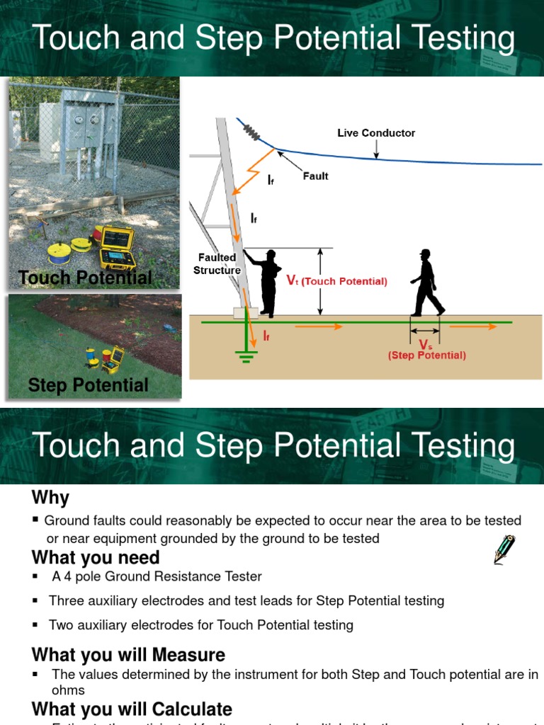 Touch and Step Potential Testing | PDF | Electrical Resistance And ...