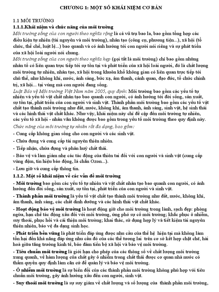 Giáo Trình Môi Trư NG Và Con Ngư I | PDF