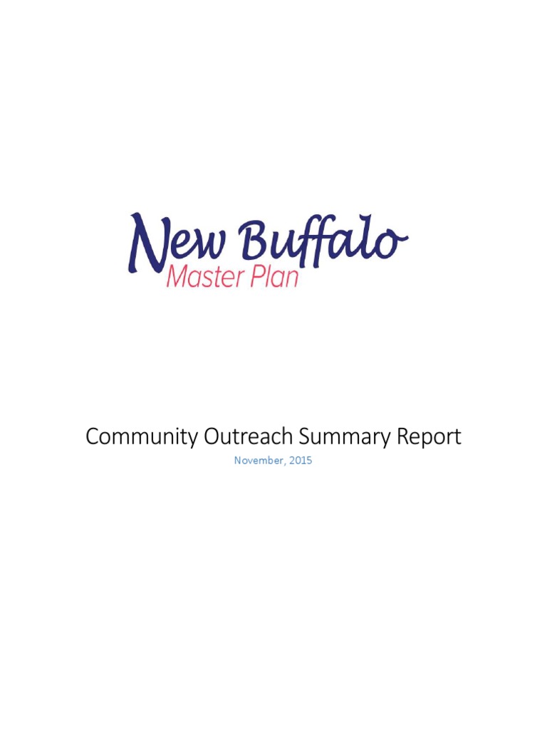Community Outreach Summary | PDF | Buffalo | Infrastructure