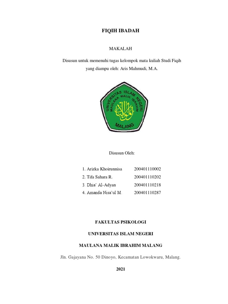 Contoh Fiqih Ibadah dalam Islam | PDF | Agama & Spiritualitas