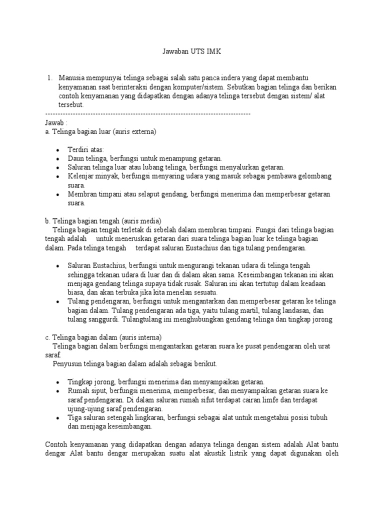 Jawaban UTS IMK | PDF