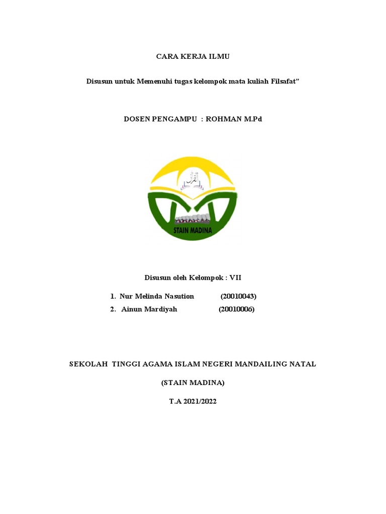 Cara Kerja Ilmu Filsafat | PDF | Sains & Matematika Cara Kerja Ilmu Filsafat | PDF | Sains & Matematika