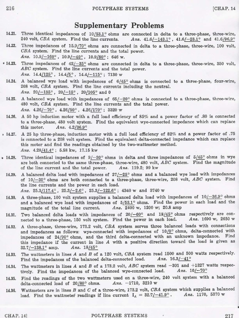 Supplementary Problems: (CHAP.14 | PDF | Electrical Components | Quantity