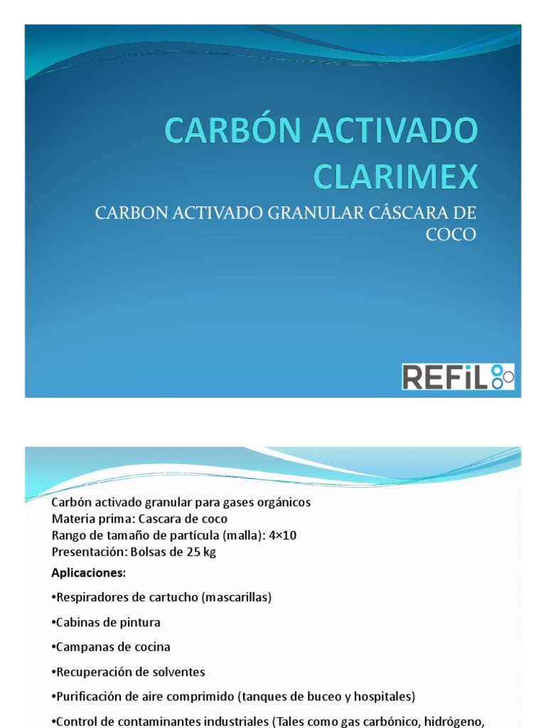 Carbón Activado Clarimex | PDF | Adsorción | Gases