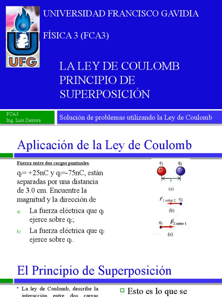 FCA3 - 1.4 - La Ley de Coulomb. Superposicion | Descargar gratis PDF | Fuerza | Vector Euclidiano