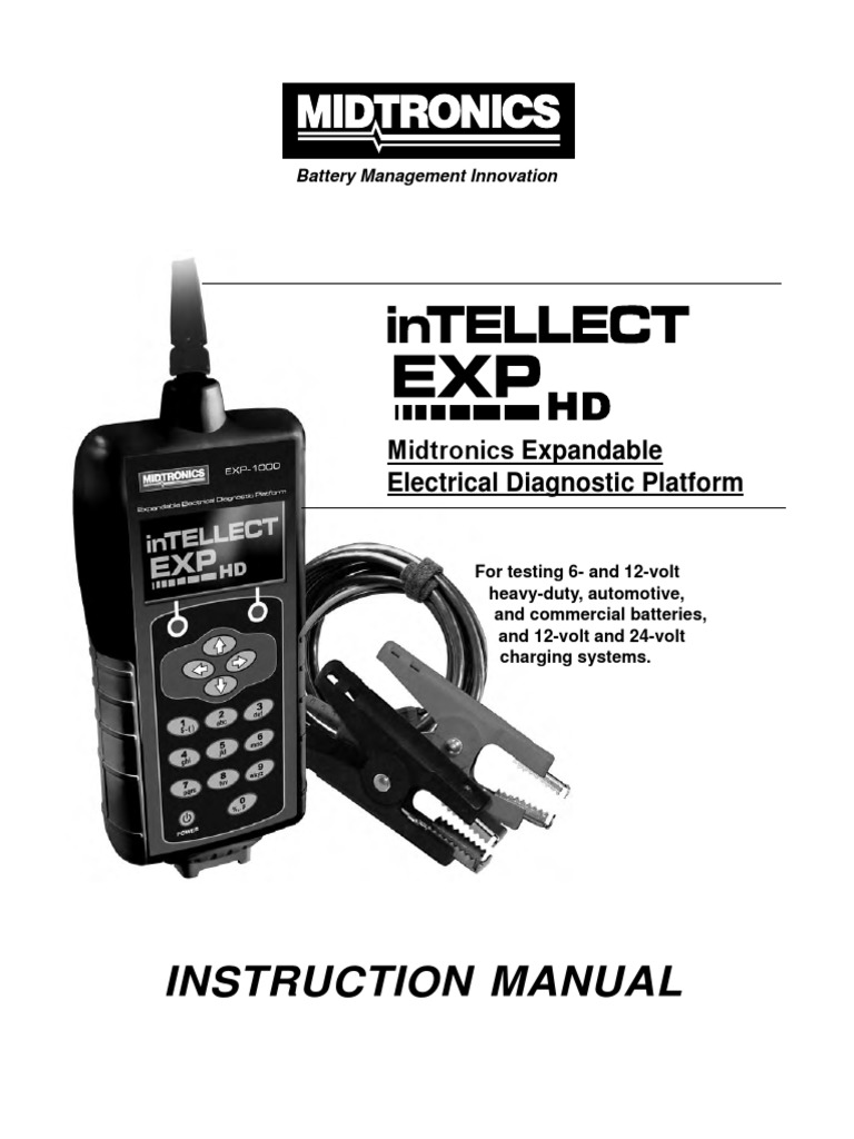 Midtronics EXP-1000 HD Manual | PDF | Battery Charger | Electrical ...