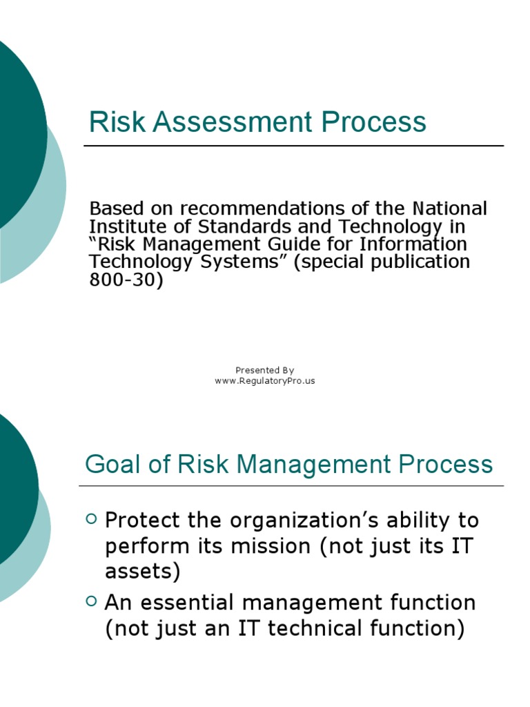 Risk Assessment Process Nist 80030 7383 | PDF | Security ...