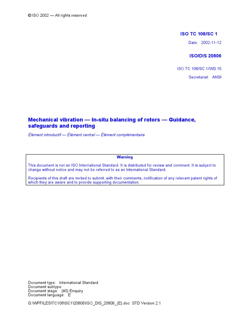 In Situ Balancing | PDF | International Organization For Standardization | Phase (Waves)