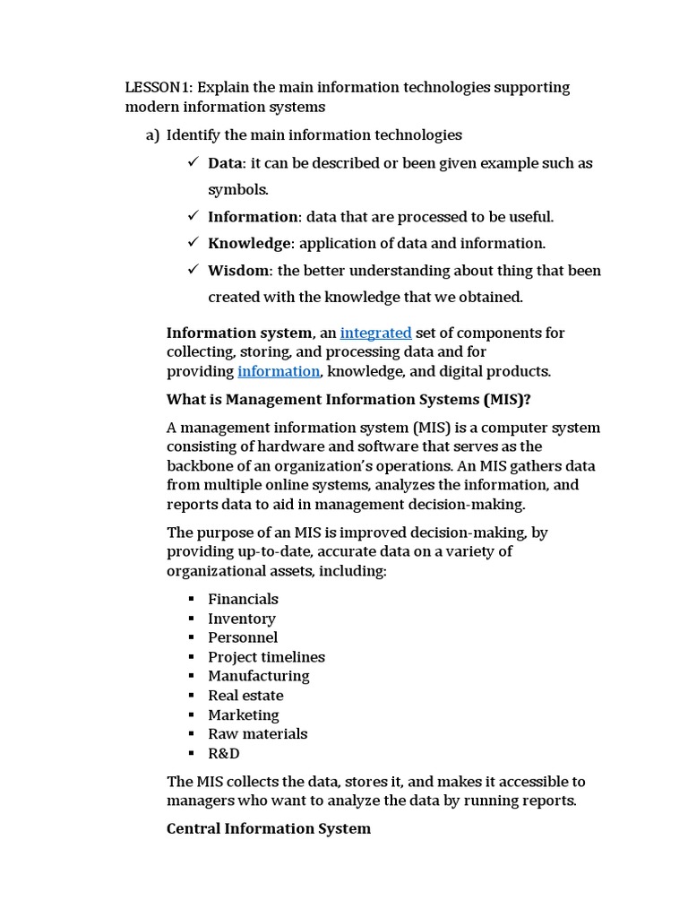 Lecture Notes Management Information System Pdf Cloud Computing