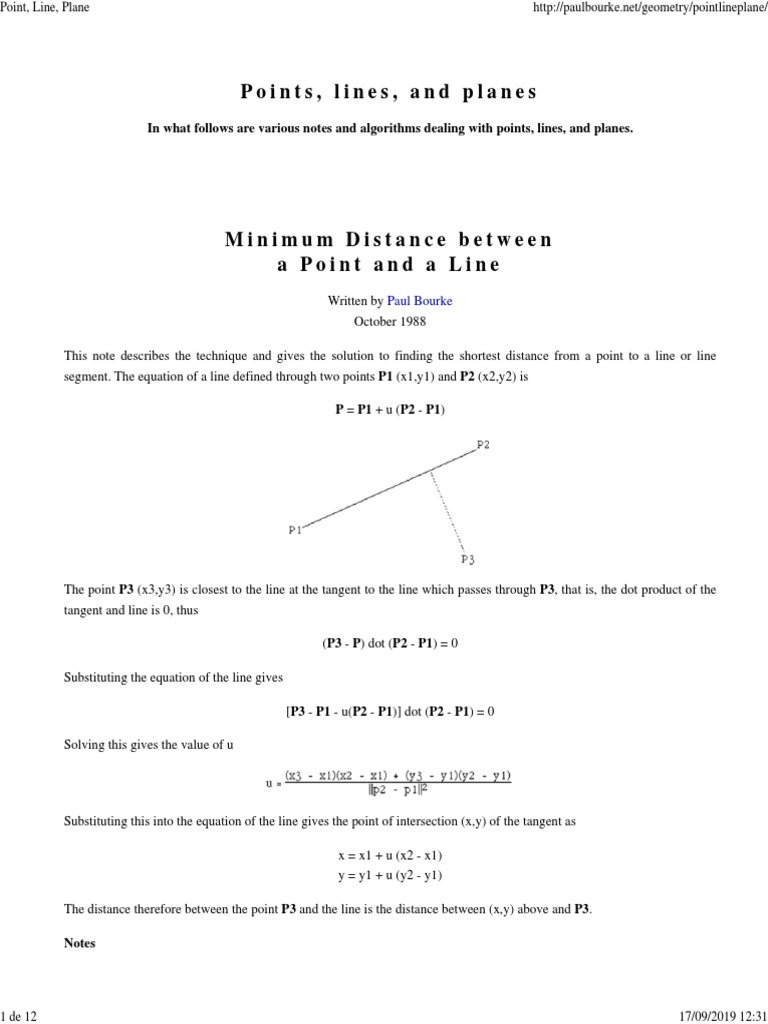 Point, Line, Plane | PDF | Plane (Geometry) | Equations
