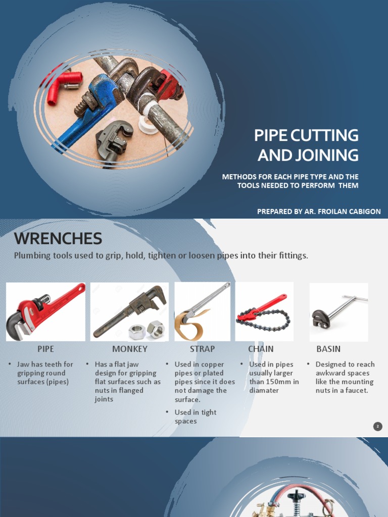 Pipe Cutting and Joining Methods Guide | PDF | Pipe (Fluid Conveyance) | Plumbing