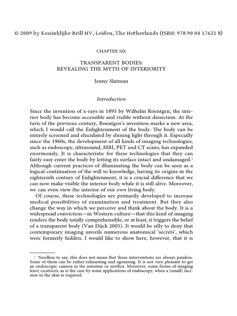 Transparent Body - Slatman | PDF | René Descartes | Mind