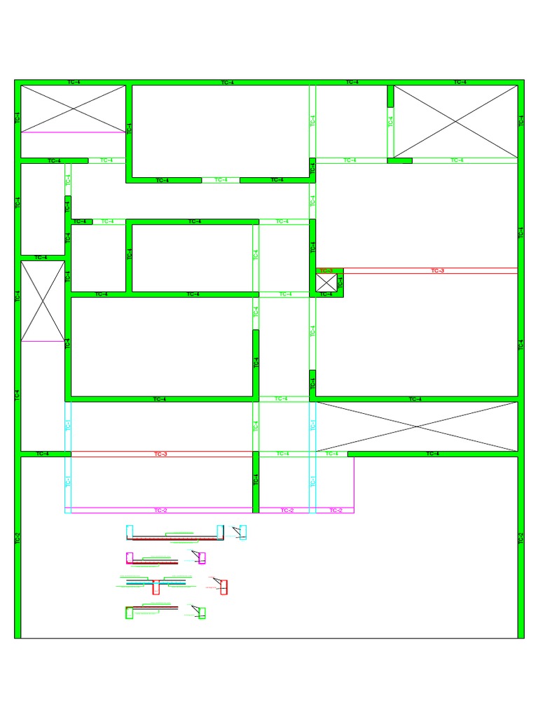 Plano de Trabes Primer Nivel | PDF