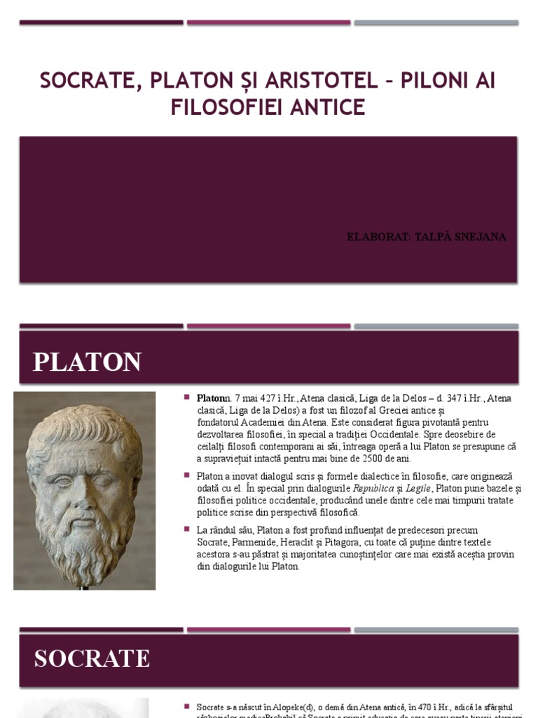 Socrate, Platon Și Aristotel | PDF