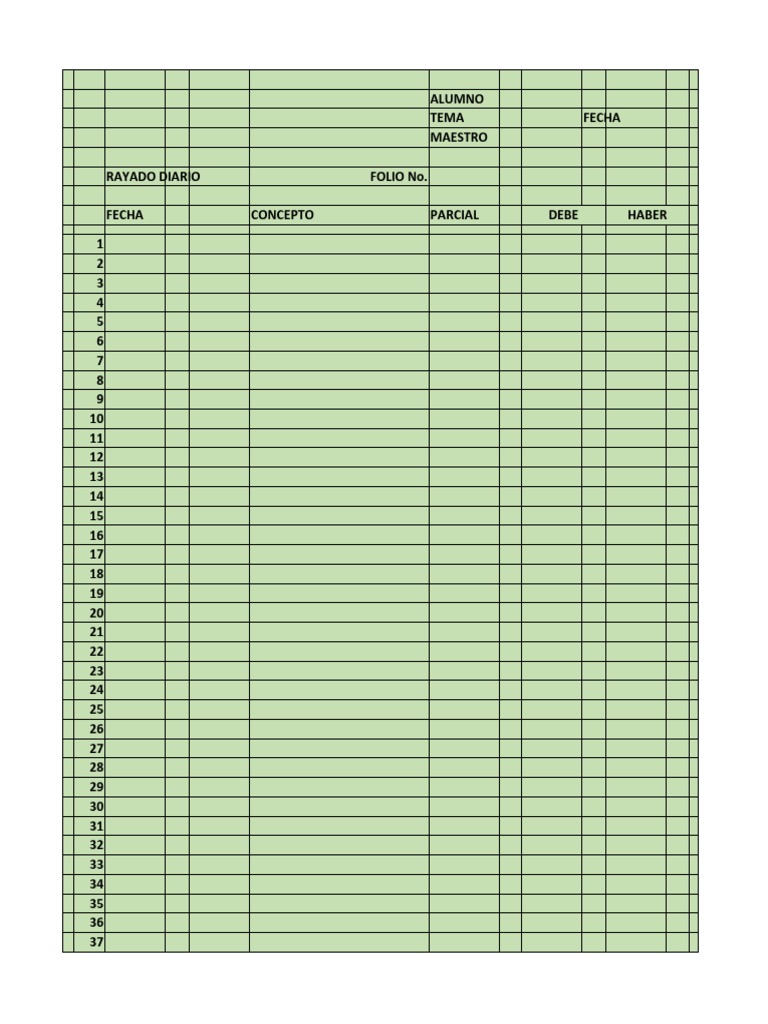 Hoja de Rayado Diario | PDF