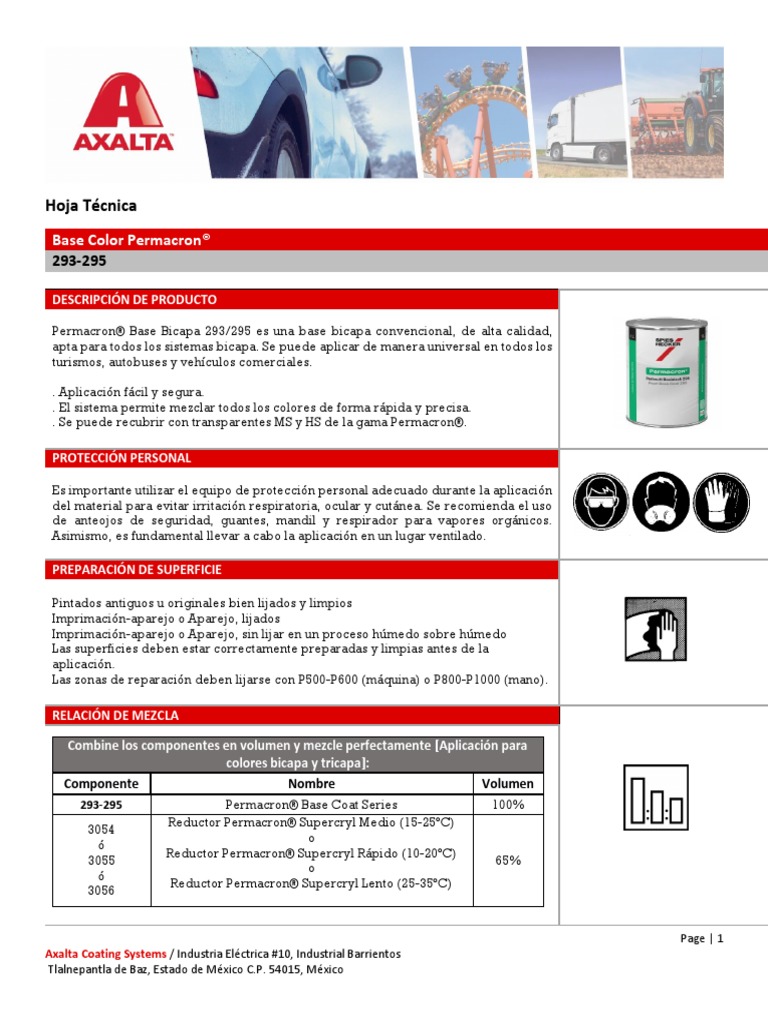 HT Base Color Permacron 293-295 | PDF | Química