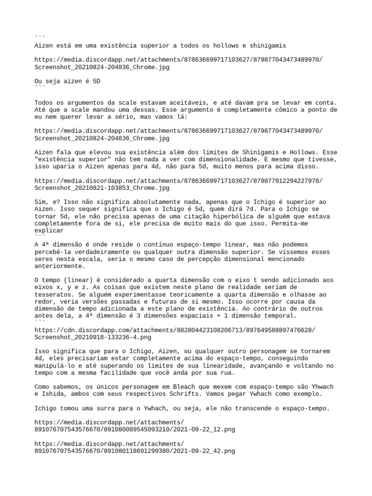 Análise Dimensional de Aizen | PDF | Dimensão | Tempo