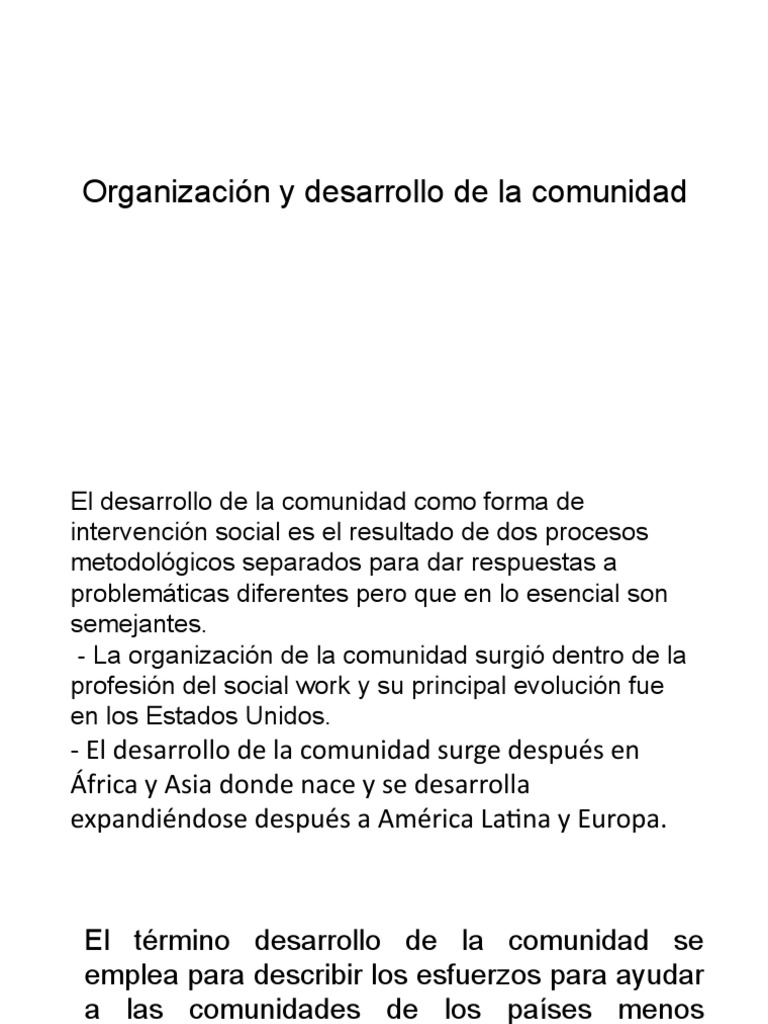 Desarrollo Comunitario | PDF