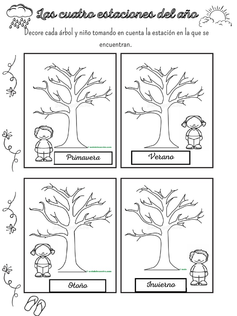 Actividades de las 4 estaciones para niños | PDF | Artes del Lenguaje y ...