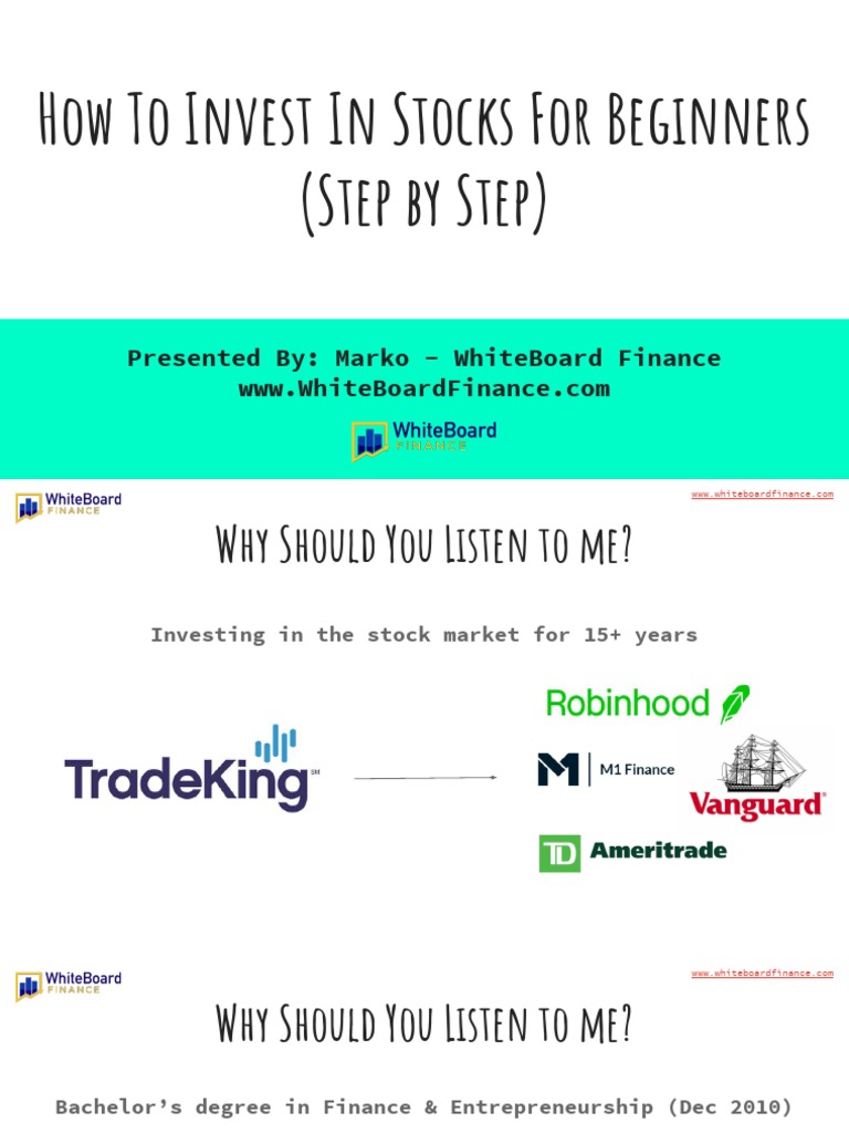 How To Invest in Stocks For Beginners (FREE Cour | PDF | Stocks ...