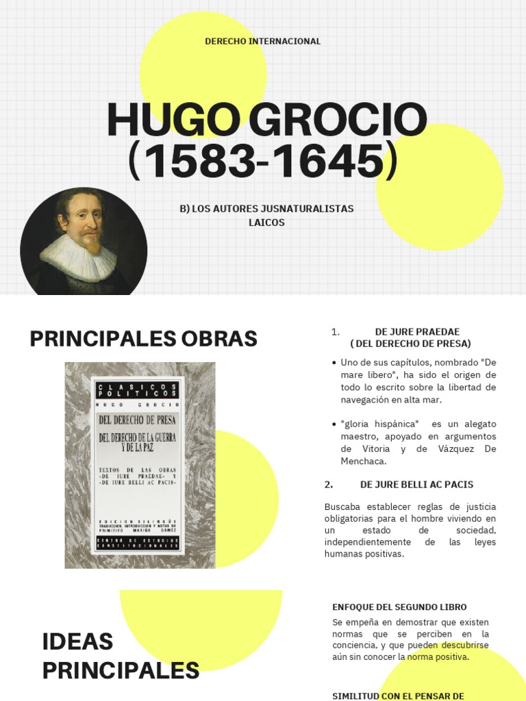 Hugo Grocio. D.internacional - I | PDF | La Ley natural | Ley internacional