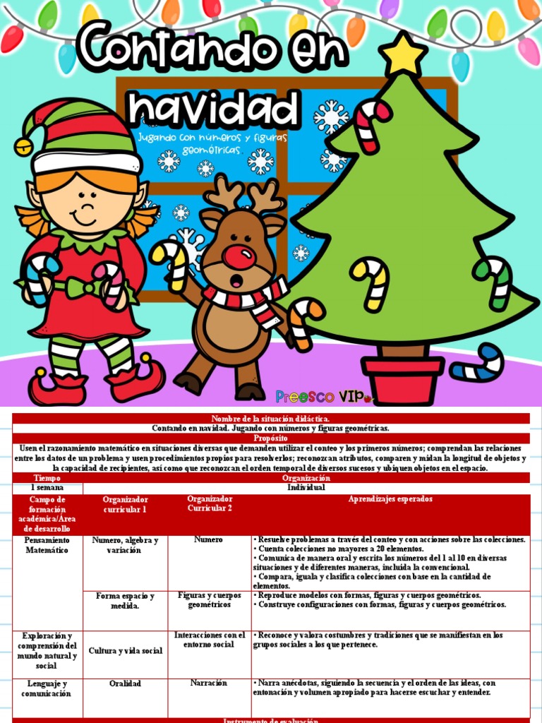 Actividades Matemáticas Navideñas para Niños | PDF | Geometría | Navidad