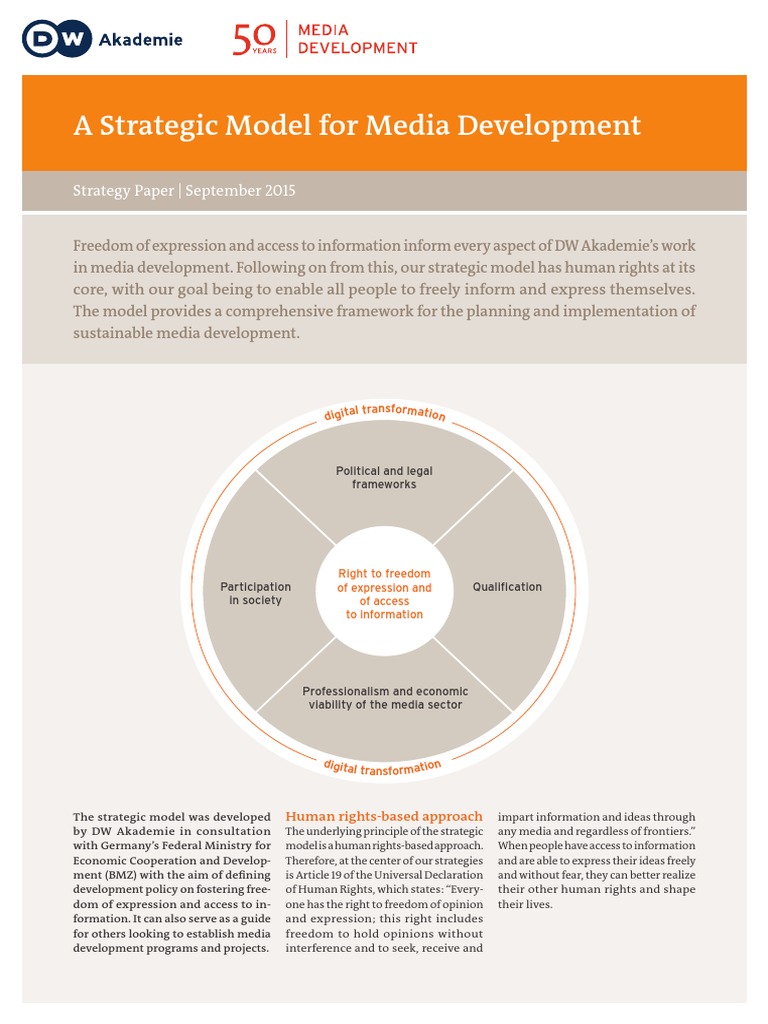 A Strategic Model For Media Development | PDF | Mass Media | Communication