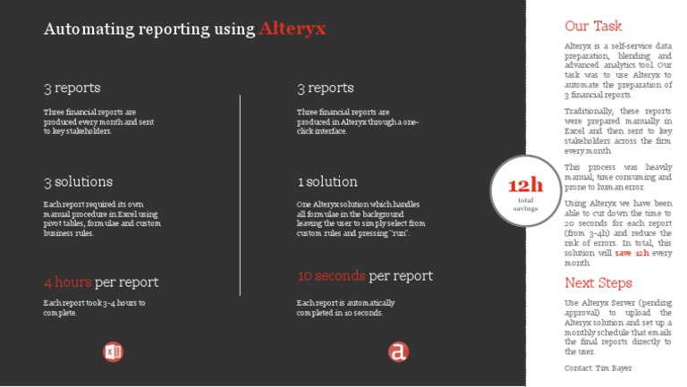 Alteryx Automation Case Study | PDF | Automation | Microsoft Excel