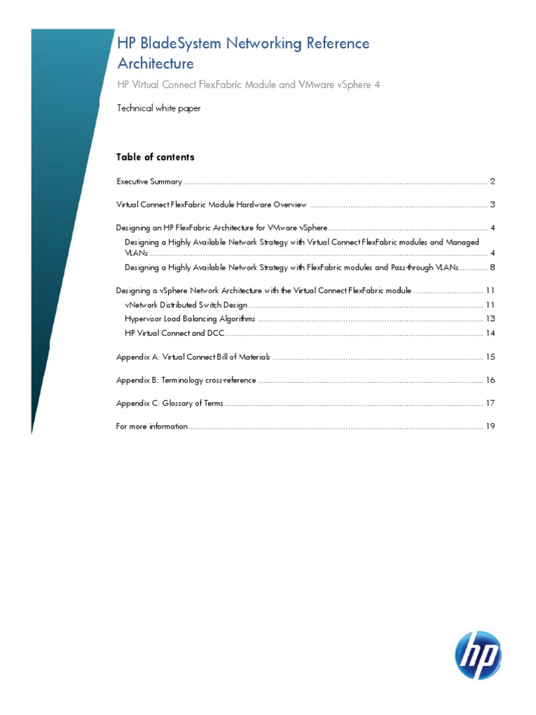 HP Virtual Connect FlexFabric Module and VMware Vsphere | PDF ...