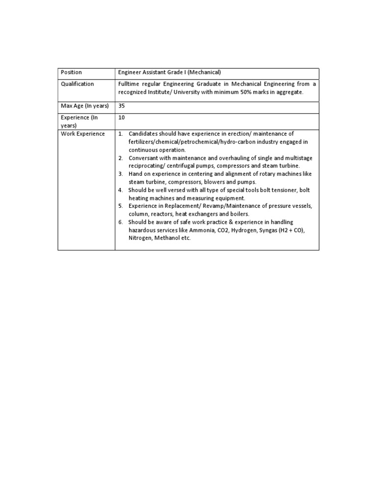 Mechanical - (Engineer Assistant Grade I (Mechanical) ) | PDF