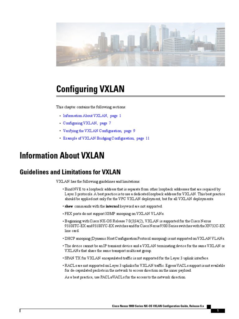 Configuring VXLAN 16 | PDF | Multicast | Computer Network