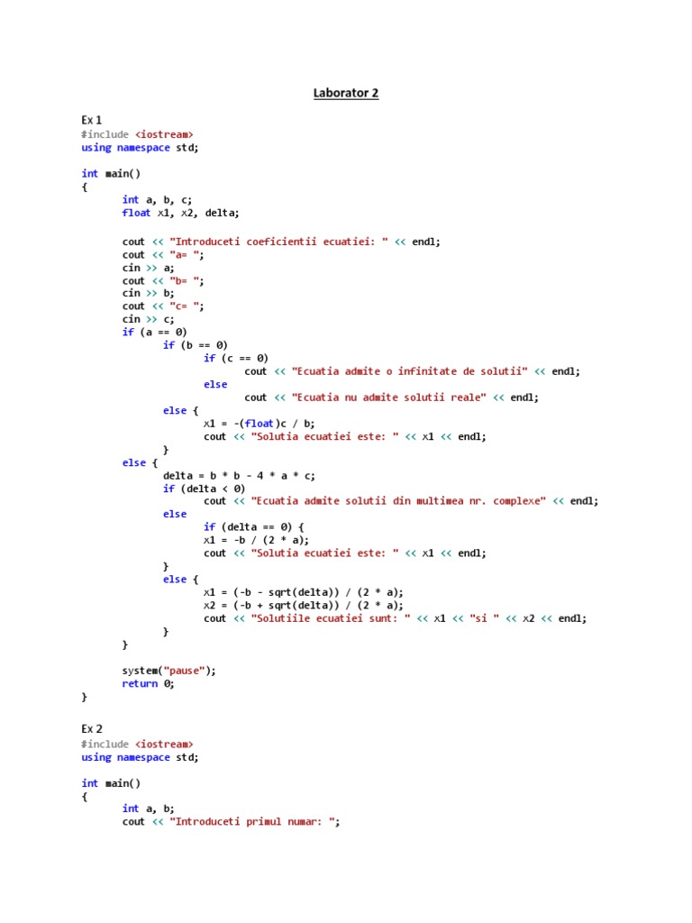 C++ Exercitii1 | PDF | Naming Conventions | Onomastics