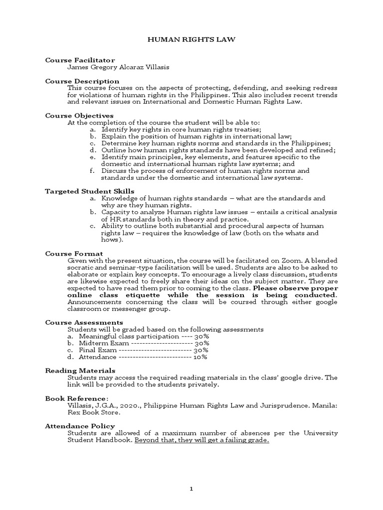 Human Rights Law | PDF | Human Rights | Libertarian Theory