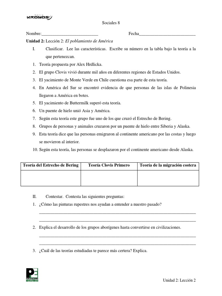 Examen, Unidad 2, Lecci N 2 | PDF | Américas