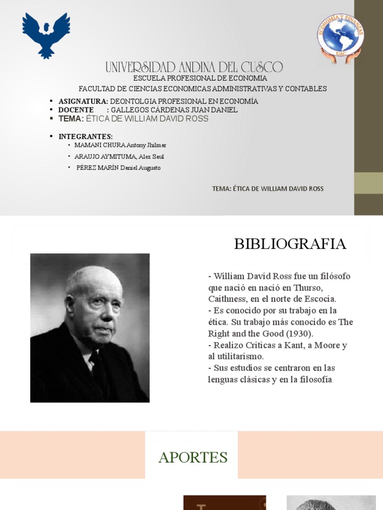Ética de William David Ross en Economía | PDF | Moralidad | Justicia