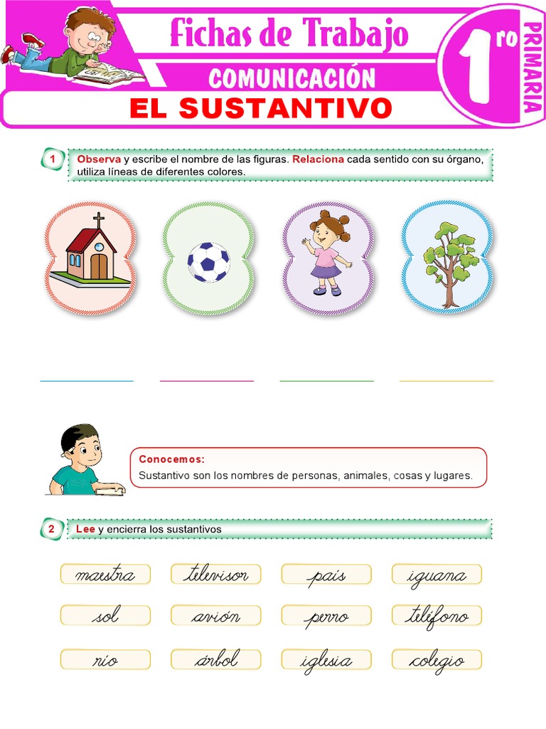 El-Sustantivo para Primer Grado de Primaria 22 | PDF