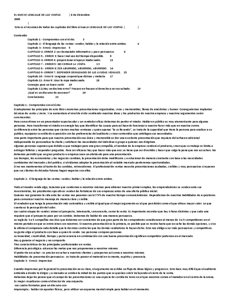 El Nuevo Lenguaje de Las Ventas | Descargar gratis PDF | Cliente ...