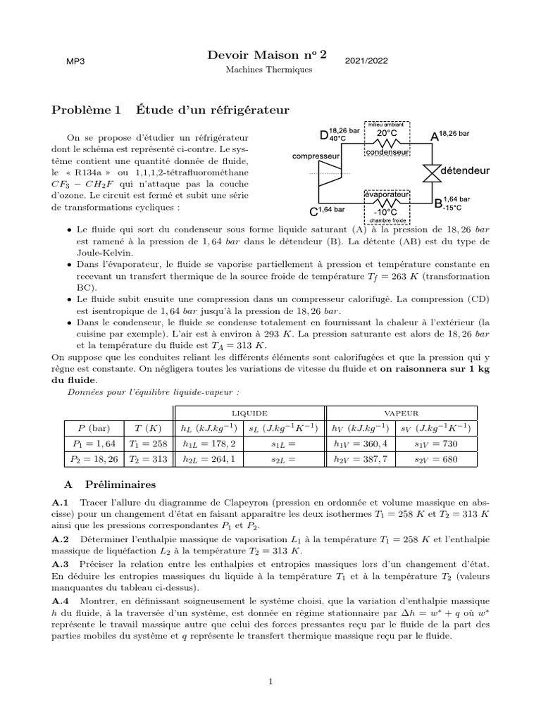 DM2 Thermo | PDF | Entropie | Enthalpie